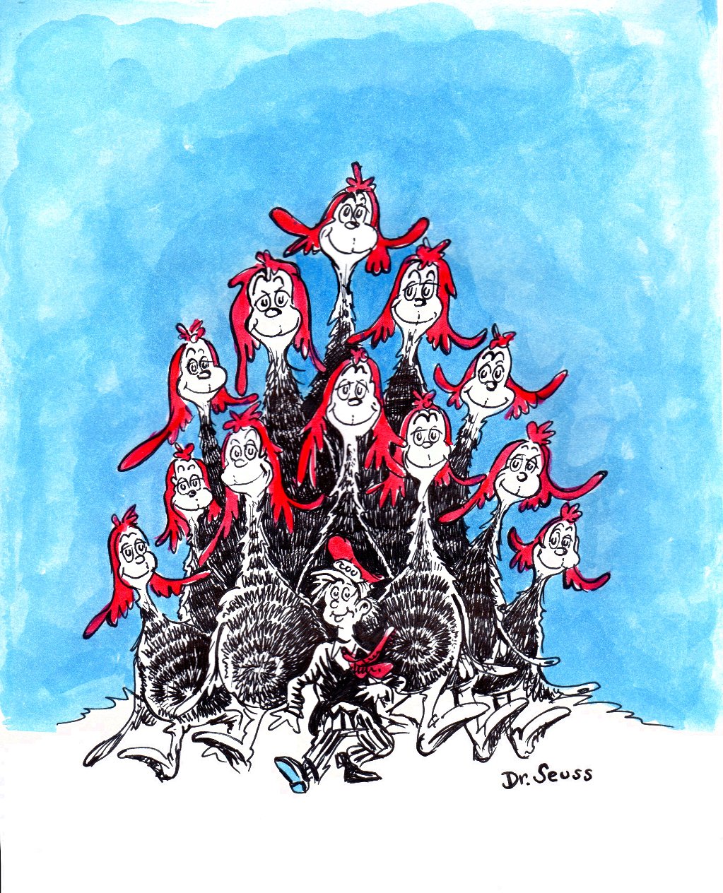 If I Ran the Zoo Watercolor 13x9 by Dr. Seuss - For Sale on Art Brokerage