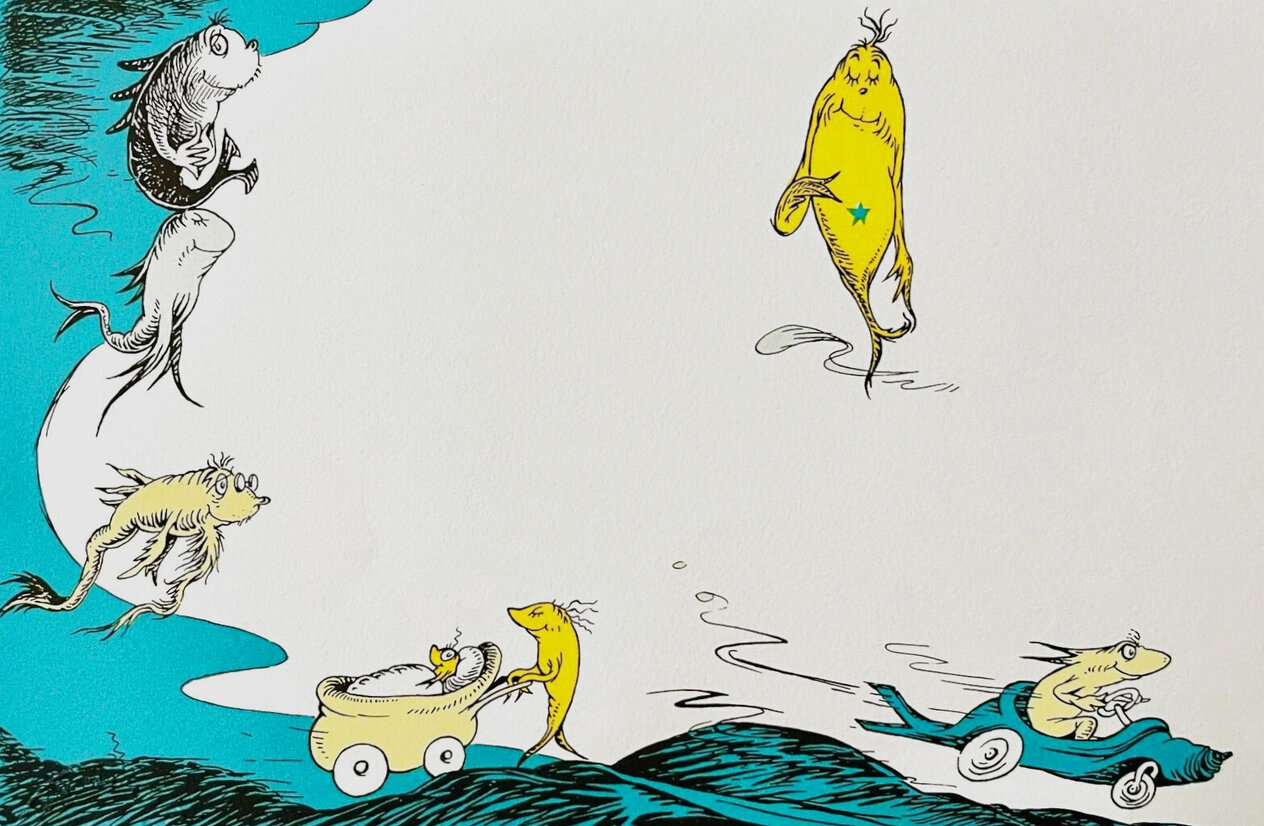 Black Fish Blue Fish Old Fish New Fish 2001 Limited Edition Lithograph ...