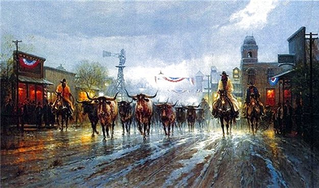 Cowboys Payday, 1990, Lithograph, 22x30, by G. Harvey - For Sale on Art ...