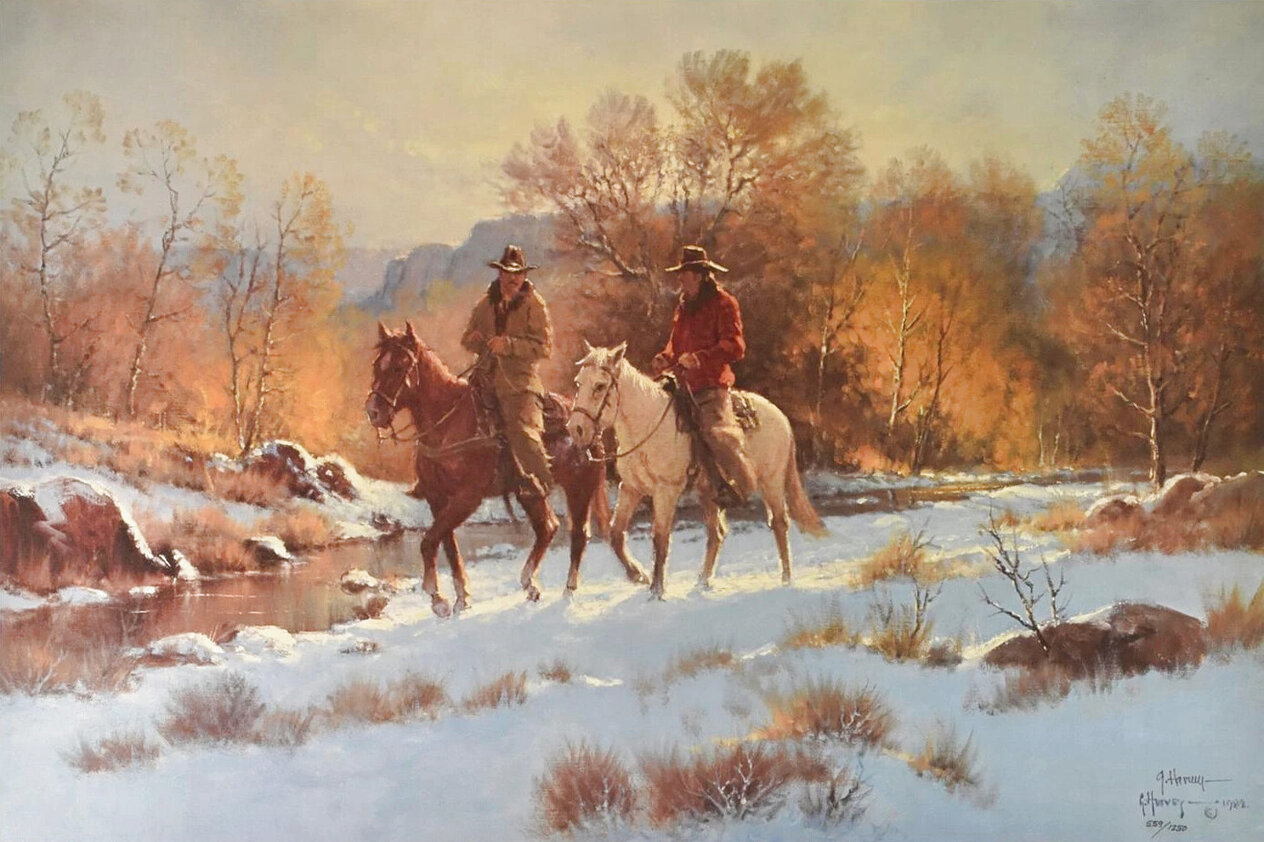 Fresh Snow, First Light 1989 Limited Edition Lithograph by G. Harvey ...