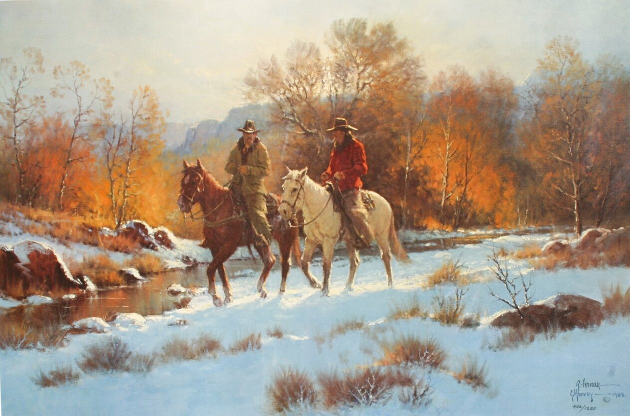 Fresh Snow, First Light 1982 Limited Edition Lithograph by G. Harvey ...
