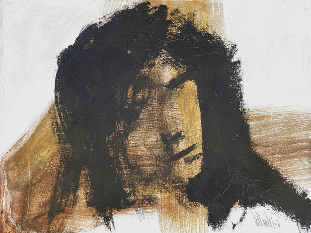 Untitled Portrait Oil on Canvas by Gino Hollander - For Sale on Art ...