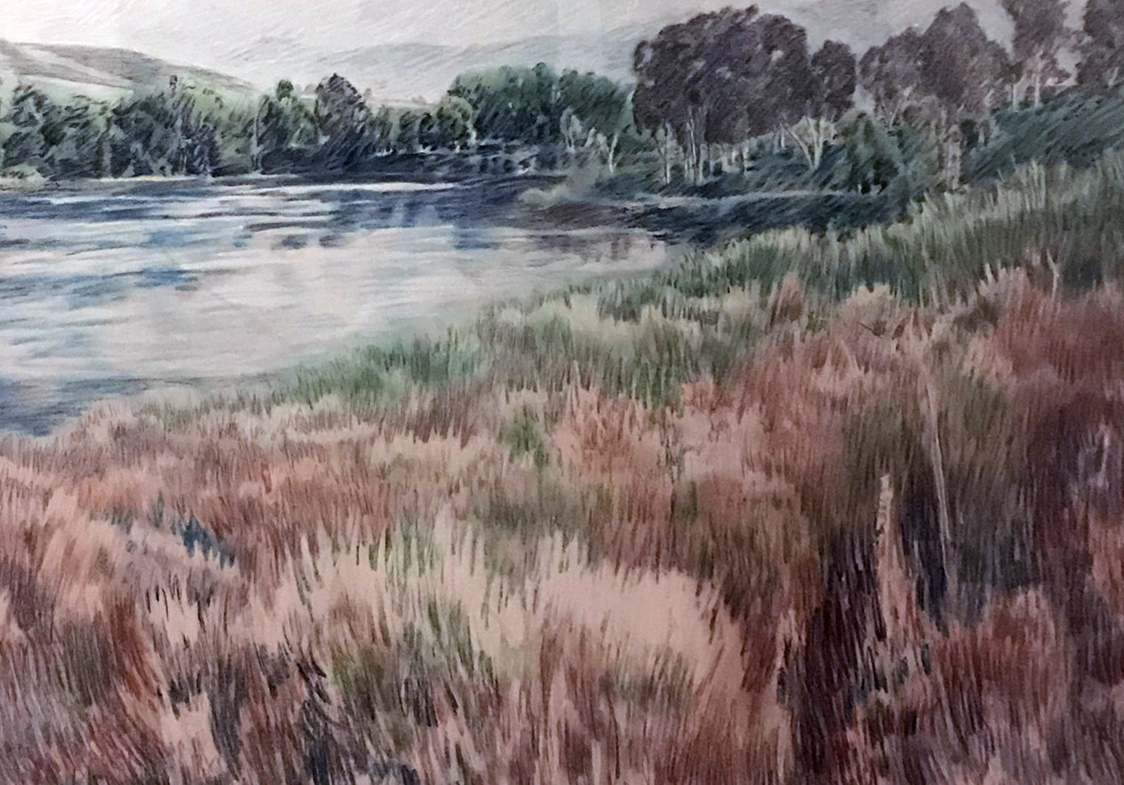 Shadows Reflect 1989 41x51 Huge by Carson Gladson