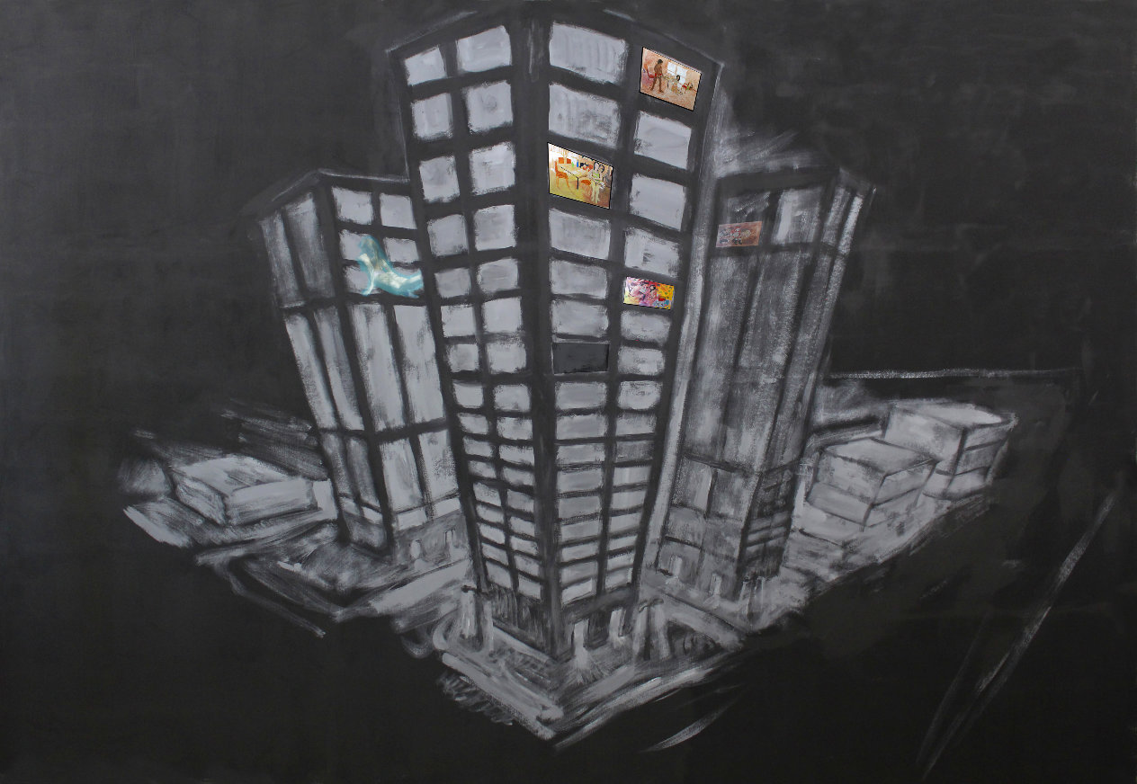 Behind Glass 2019 Acrylic on Canvas 75x108 by David Glynn - For Sale on ...