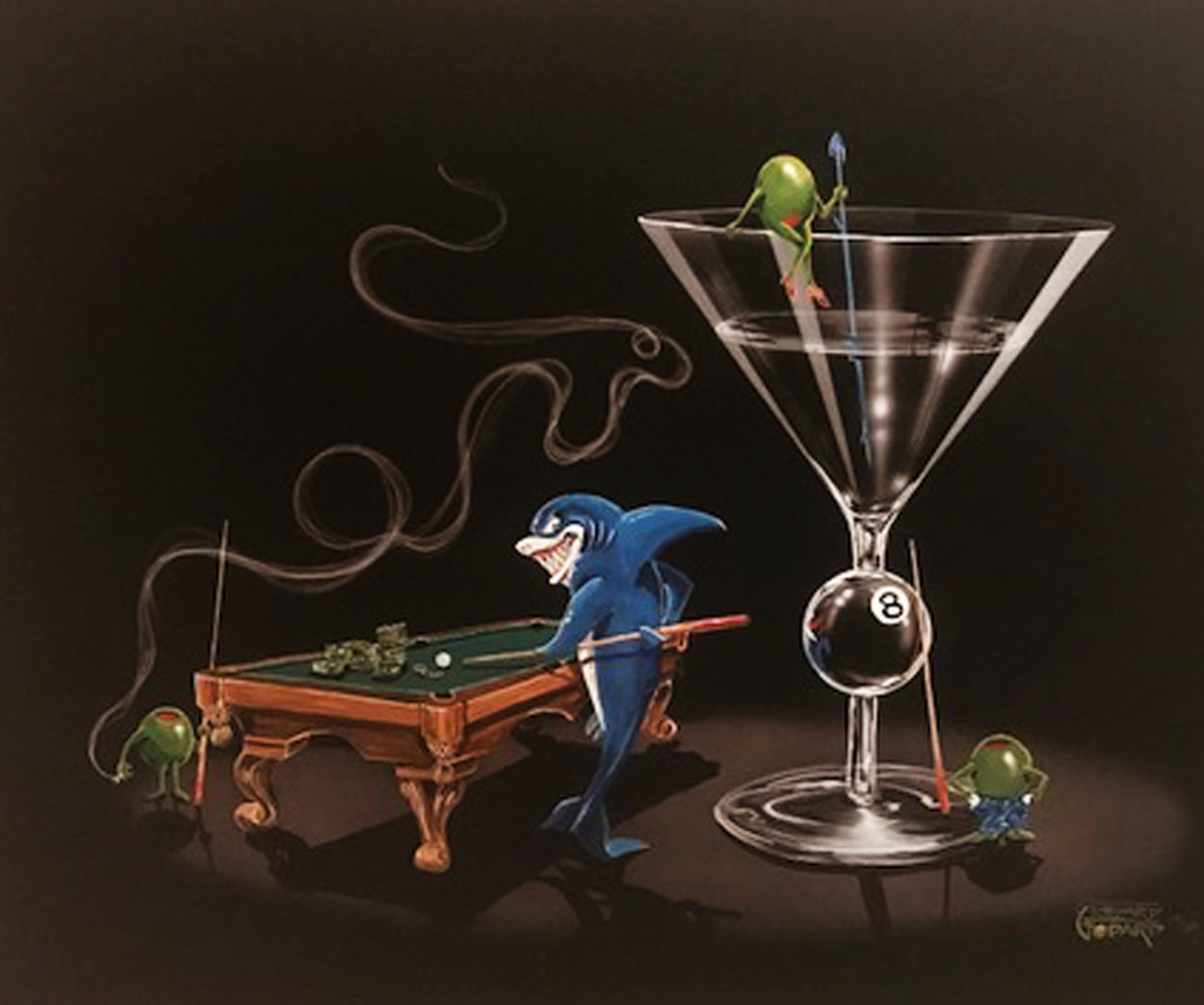 Pool Shark 2 - Empty Pockets 2004 by Michael Godard