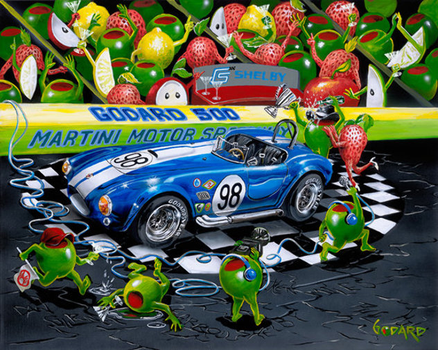 Splitting Aces, 2012, Giclee on Canvas, Martini Glass With Playing ...