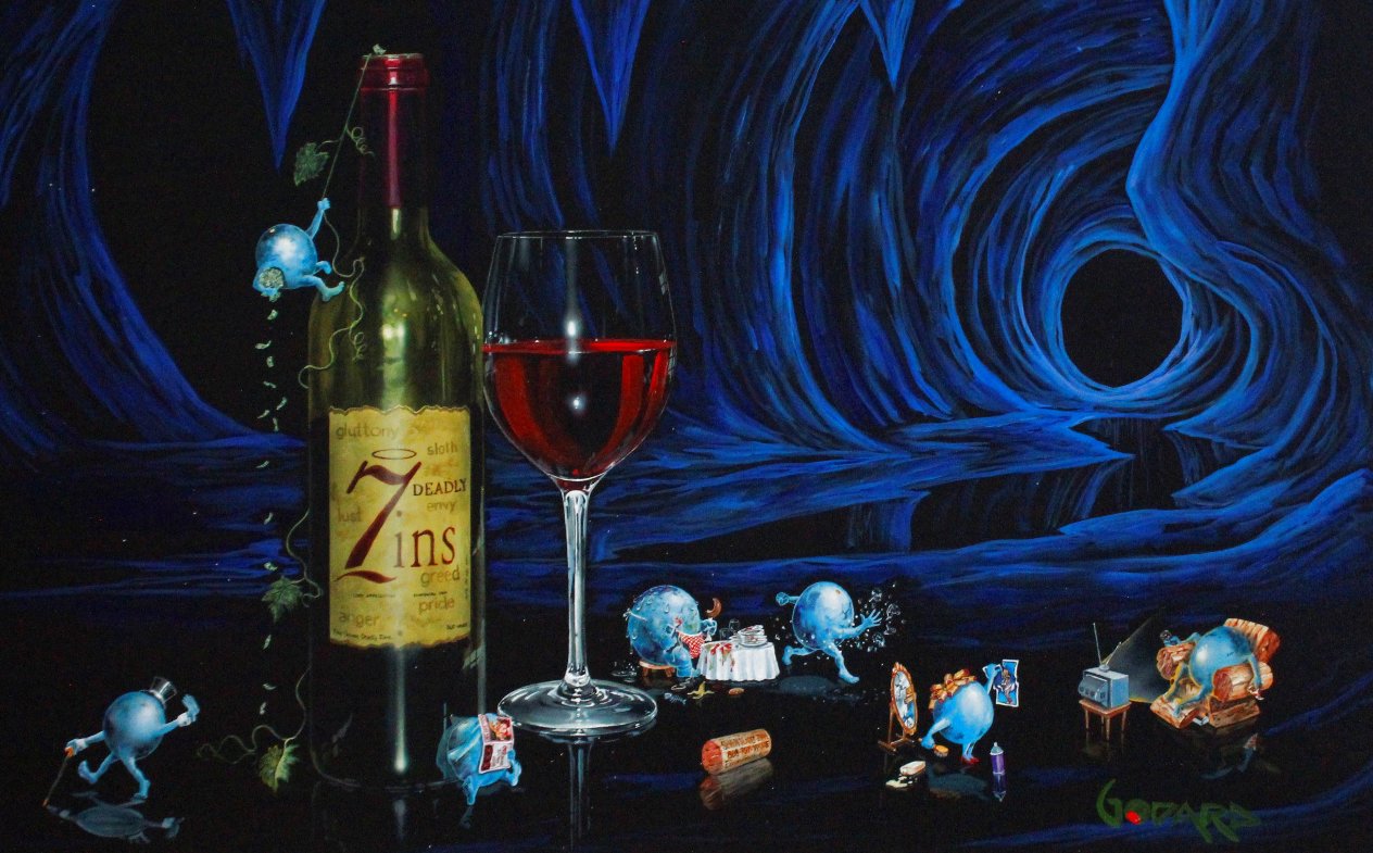 7 Zins Are Here 2016 Unique Mixed Media 19x28 by Michael Godard - For ...