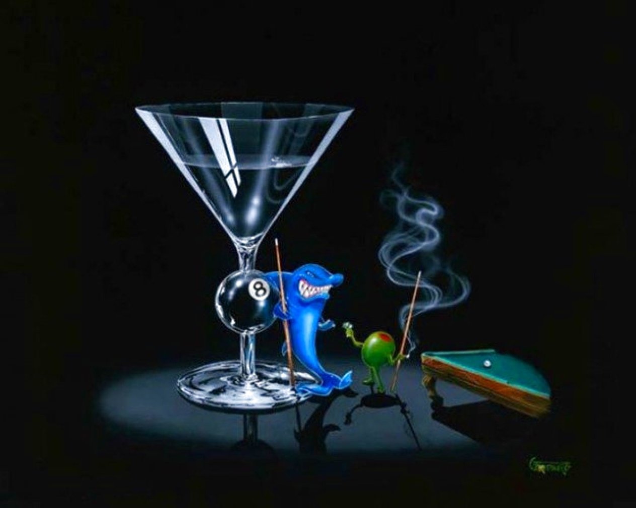 Pool Shark 2000 Giclee on Canvas 28x35 by Michael Godard - For Sale on ...