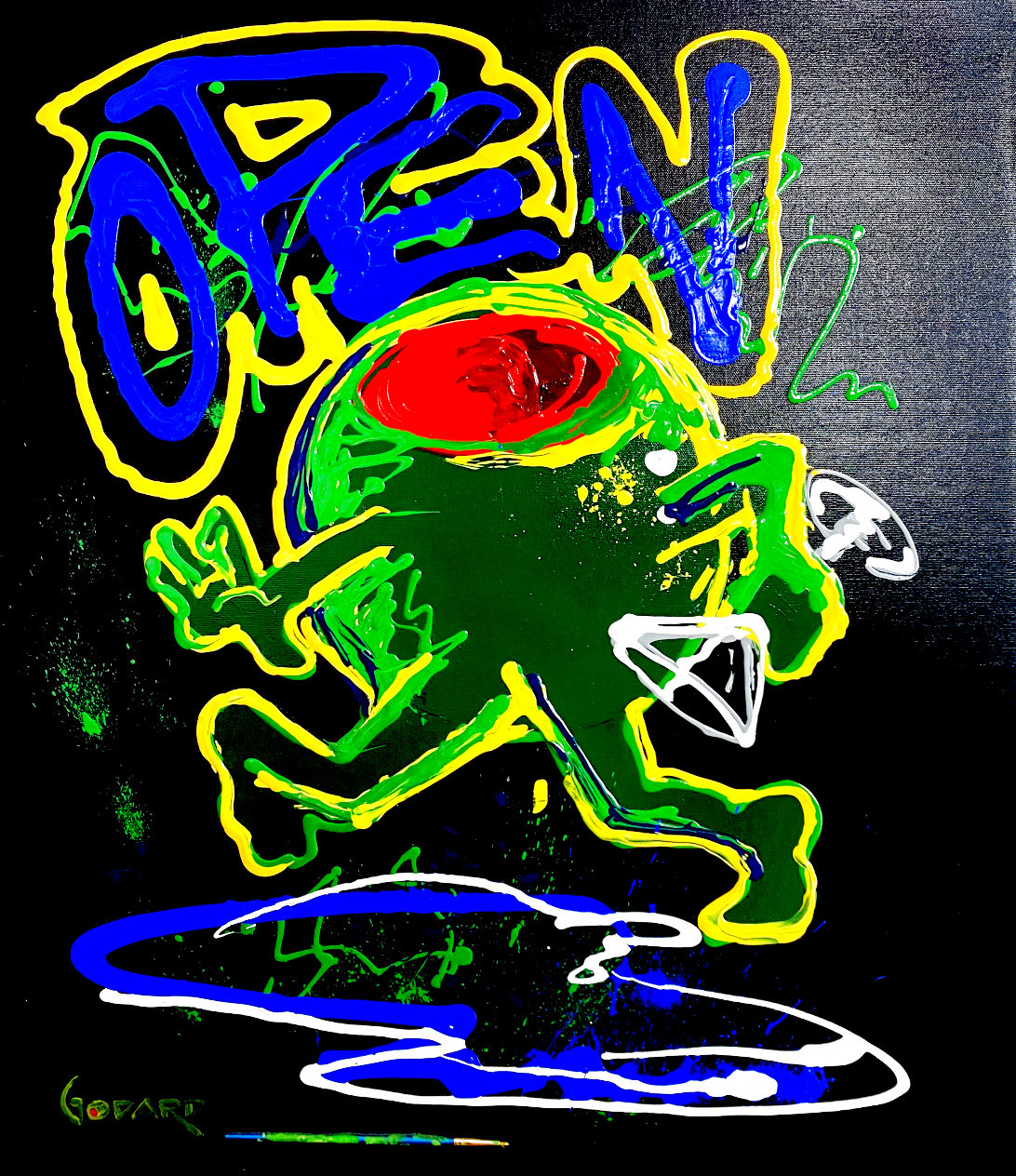 Untitled Olive Acrylic on Canvas by Michael Godard - For Sale on Art ...