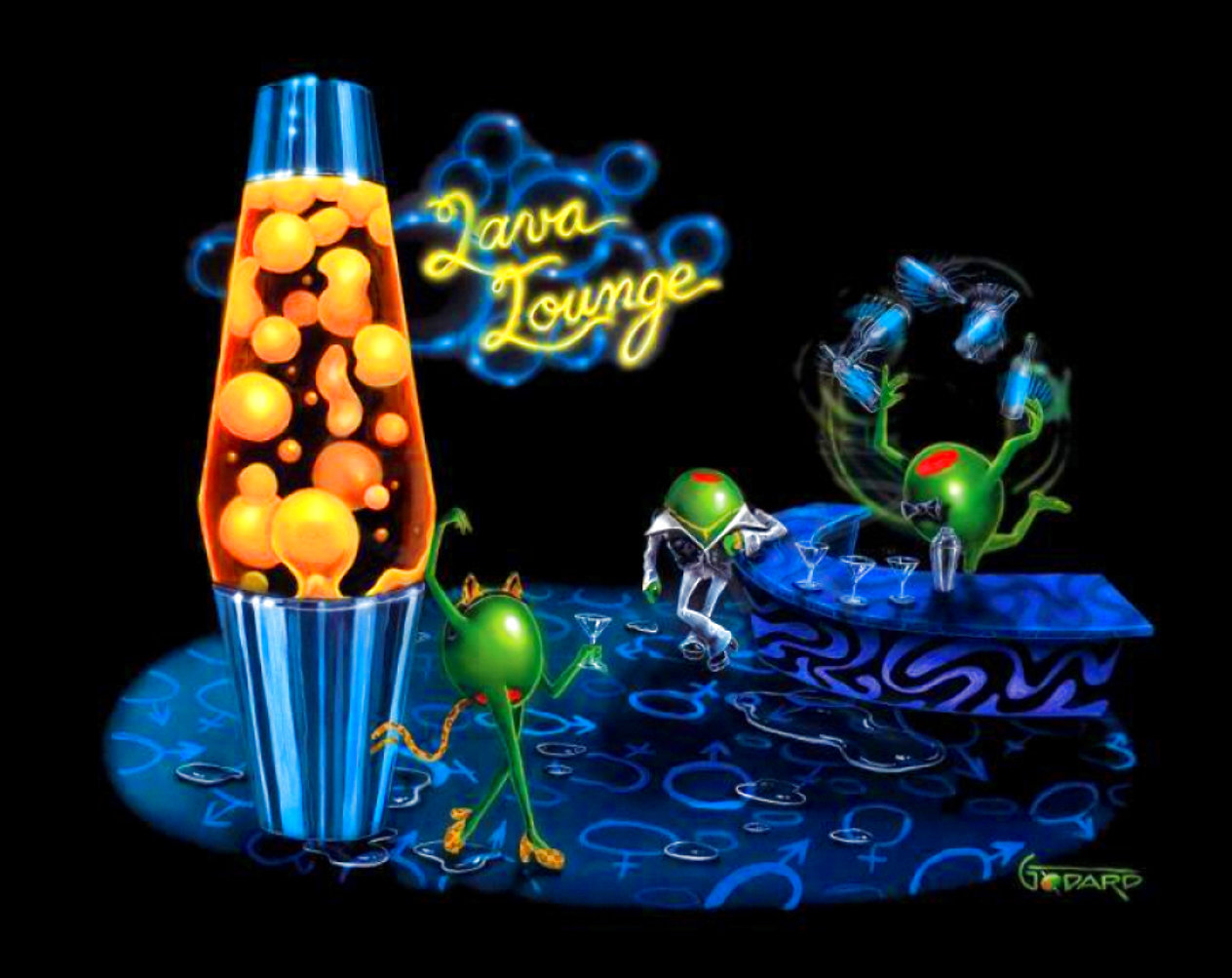 Lava Lounge 2005 Limited Edition Giclee on Canvas by Michael Godard ...