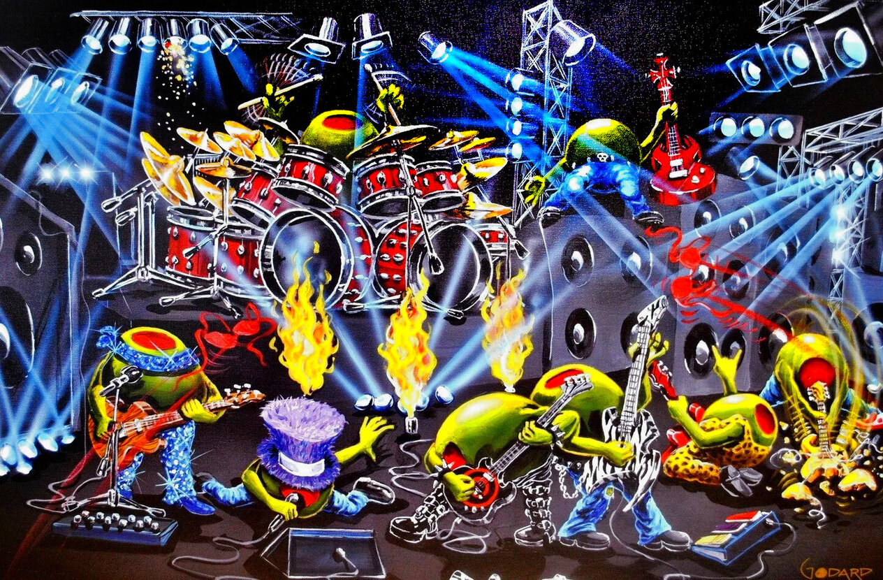 Rockstar 2023 Limited Edition Embellished Giclee on Canvas by Michael ...