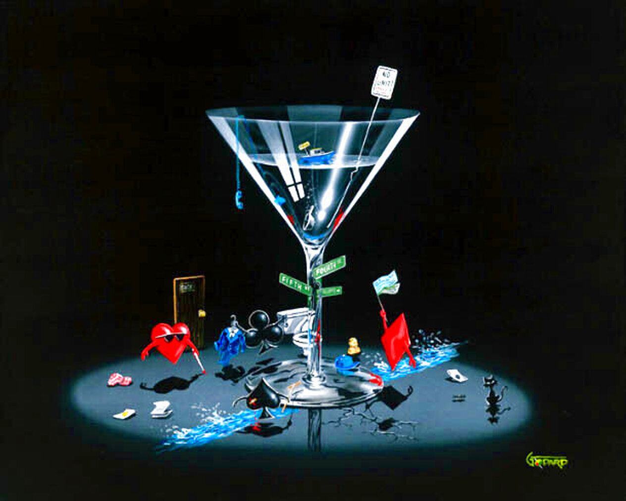 Texas Hold Em 2004 Limited Edition Giclee on Canvas 28x35 by Michael ...