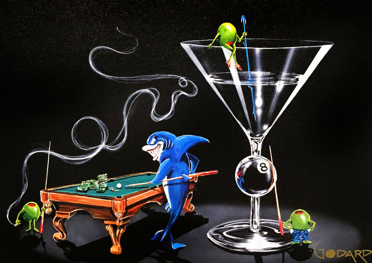 Pool Shark and Pool Shark II, Suite of 2 AP 2000 Giclee on Canvas 28x35 ...