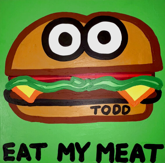 Eat My Meat 2007 Acrylic on Canvas by Todd Goldman - For Sale on Art ...