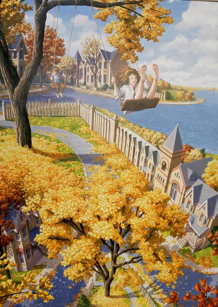 Rob Gonsalves print of game of chess by Rob Gonsalves - For Sale on Art Brokerage