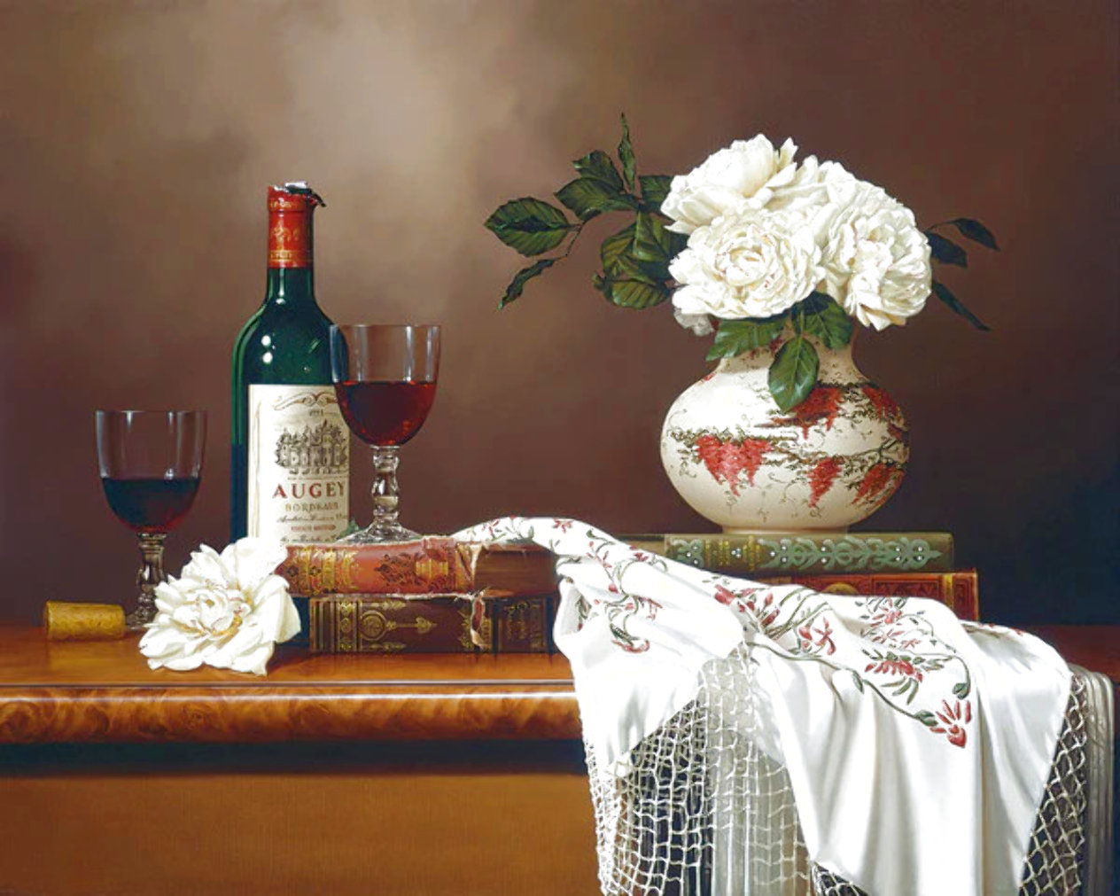 Peonies in Bloom Giclee on Canvas 24x30 by Rino Gonzalez - For Sale on ...