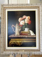 Morning Coffee 2002 Limited Edition Embellished Giclee on Canvas by ...