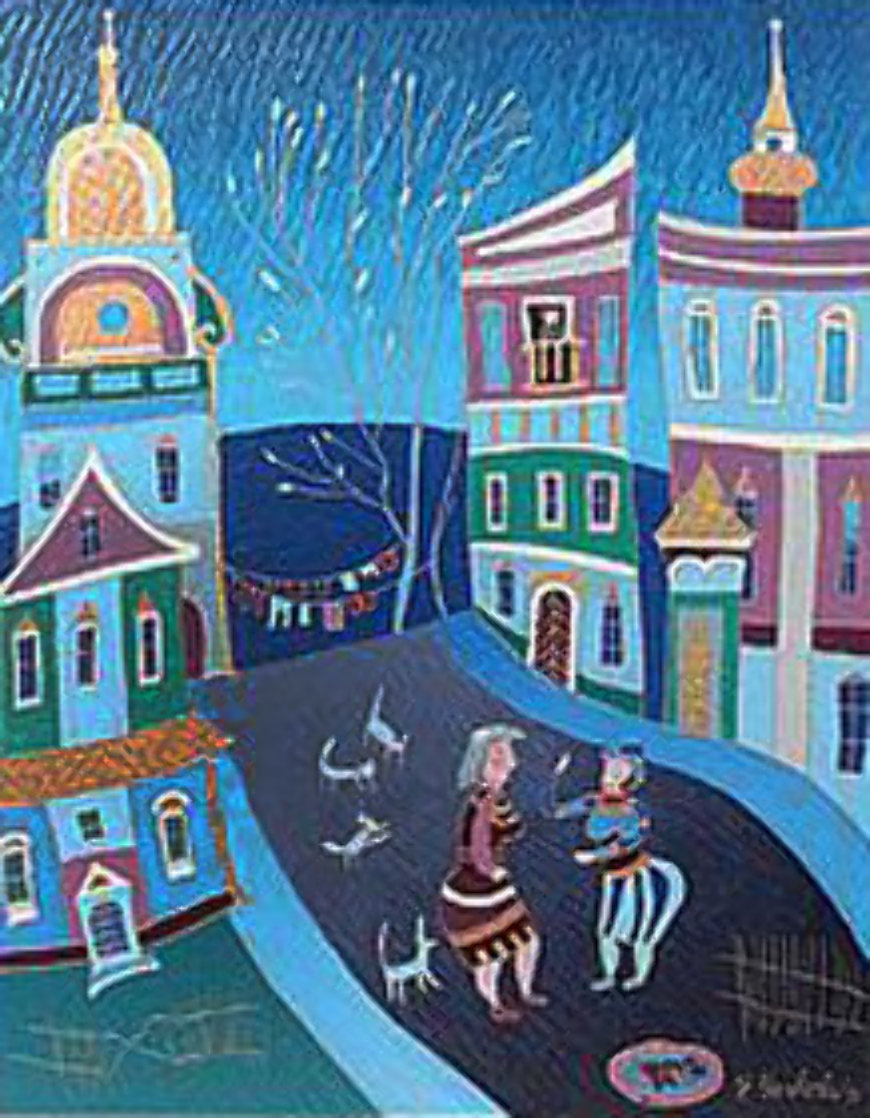 yuri gorbachev fantasy landscape art, russian street by Yuri Gorbachev
