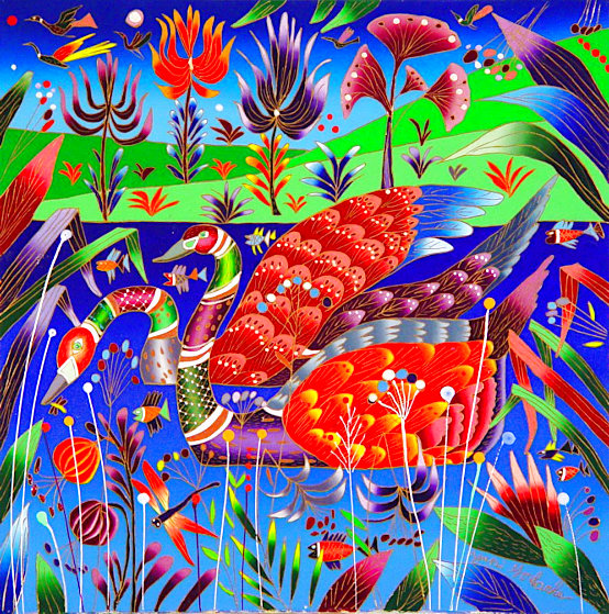 Yuri Gorbachev, original painting, Swans by Yuri Gorbachev - For Sale ...