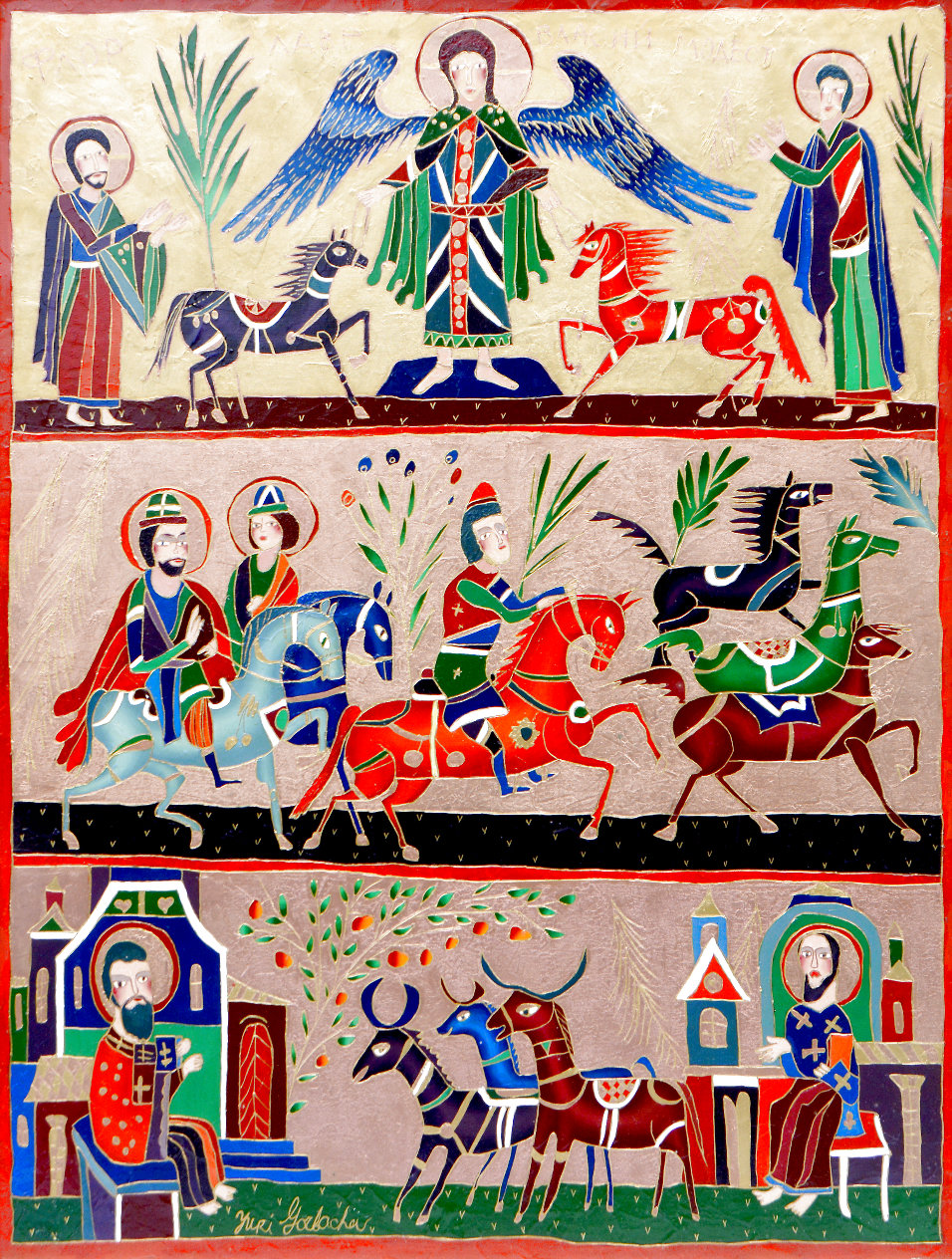 Life of the Religious 1998 Mixed Media on Canvas by Yuri Gorbachev ...