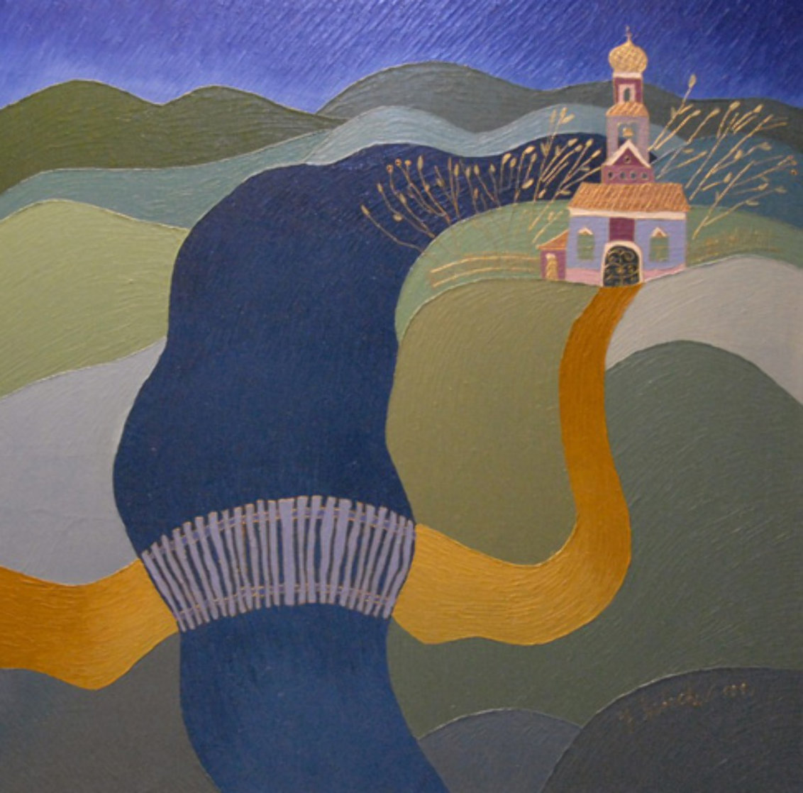Russian Landscape # 12 1996 36x36 by Yuri Gorbachev