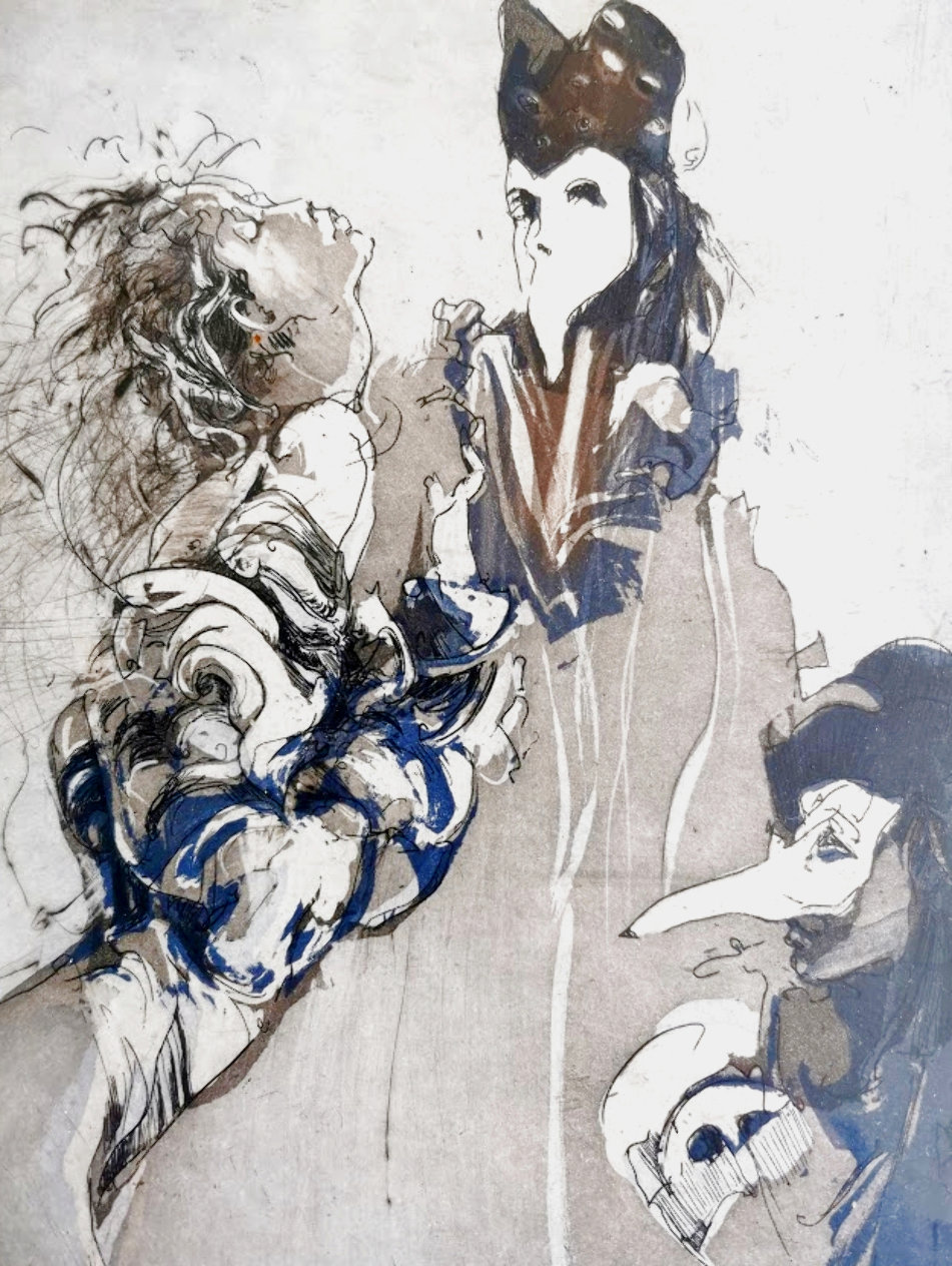 Suite of 5 Etchings 1990 11x8 by Jurgen Gorg - For Sale on Art Brokerage