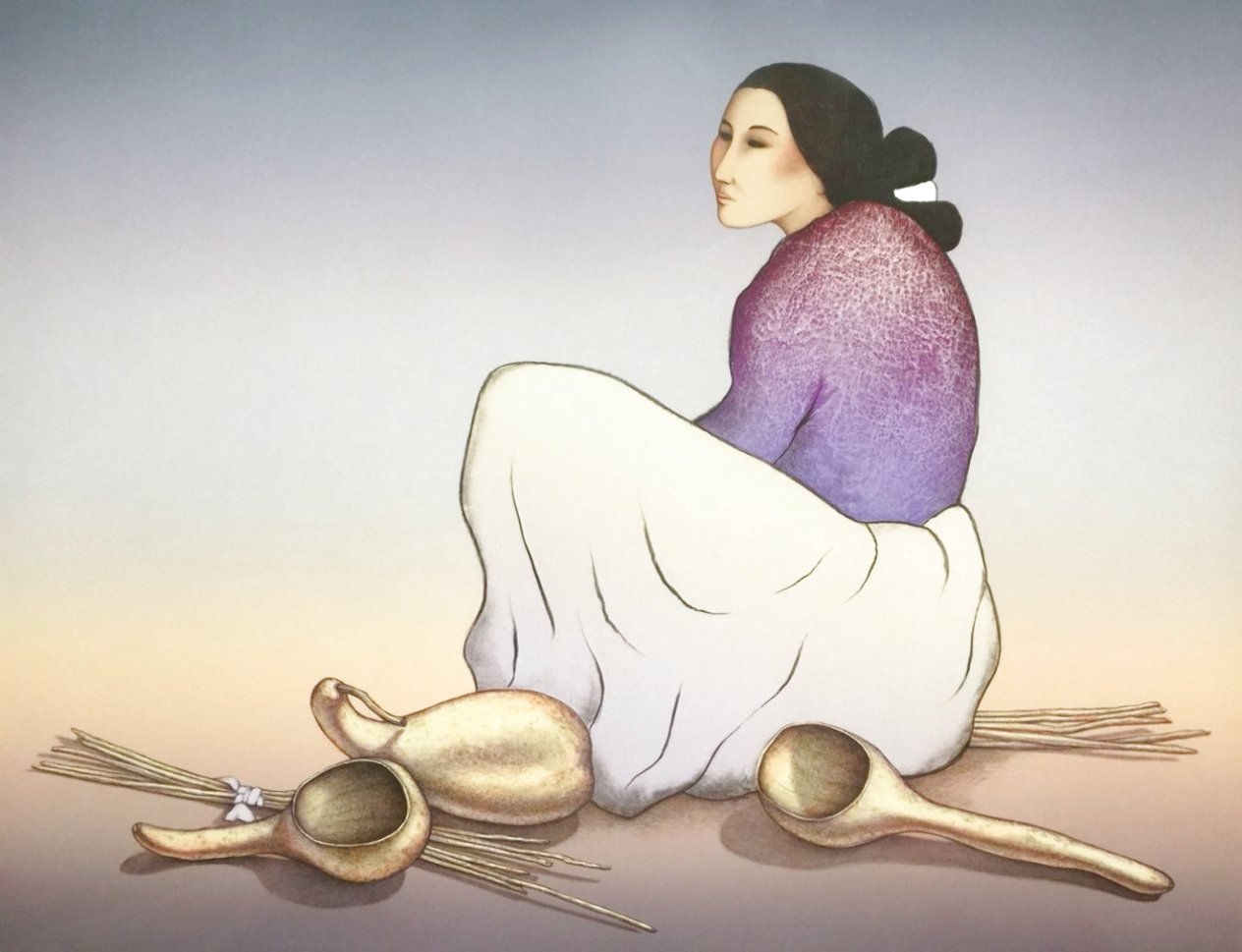 Ladle Maker 1984 Lithograph 25x33 by R.C. Gorman - For Sale on Art ...