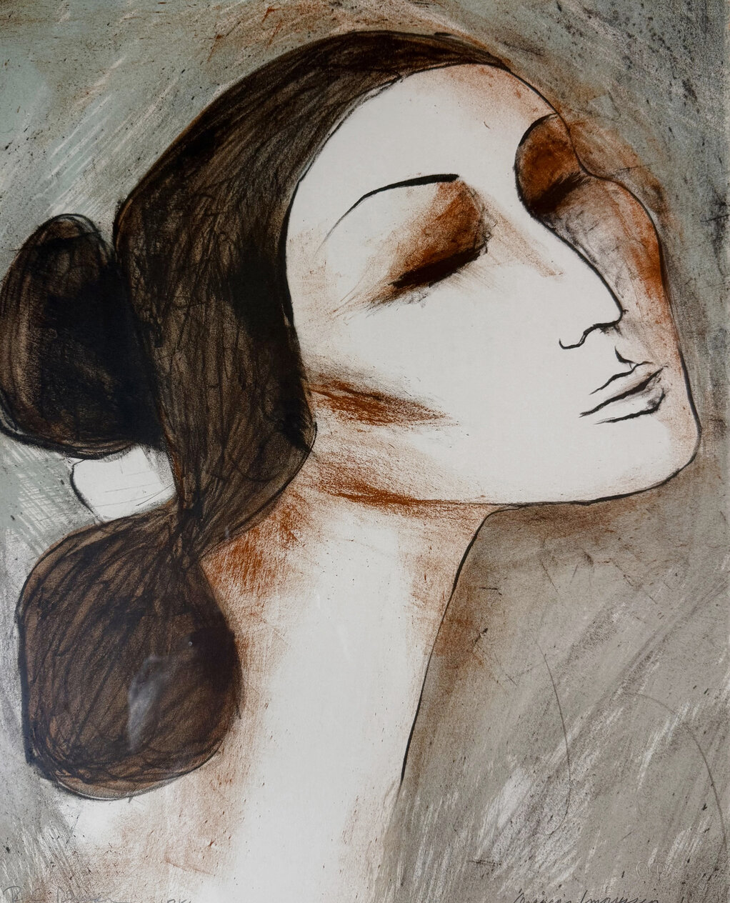 Miriam PP 1981 Framed Limited Edition Lithograph 20x16 by R.C. Gorman ...