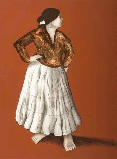 Kyra AP 1978 Framed Limited Edition Lithograph 30x22 by R.C. Gorman ...