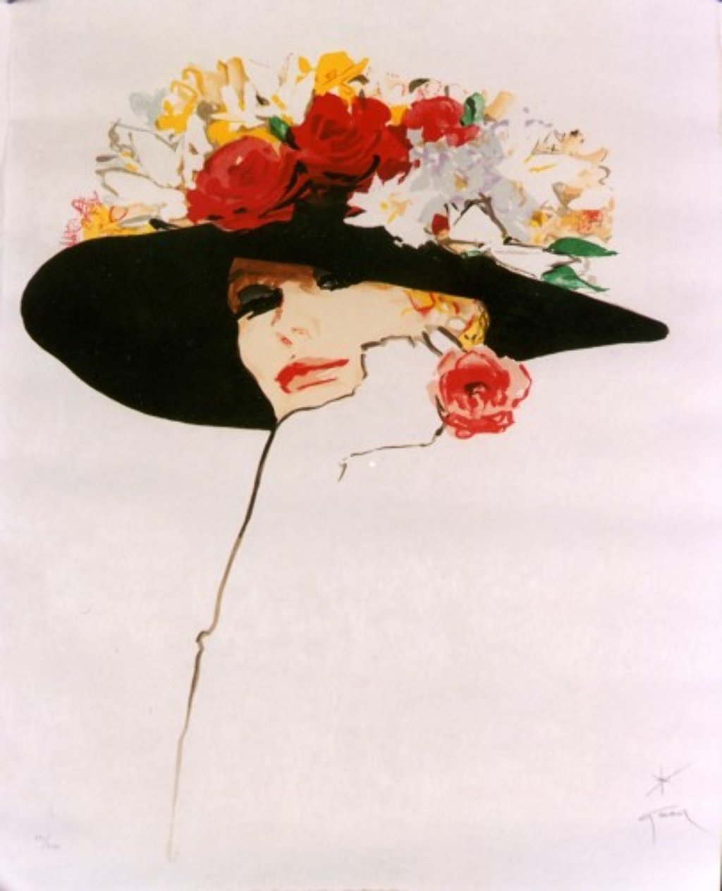 La Rose Rouge 1987 by Rene Gruau - For Sale on Art Brokerage