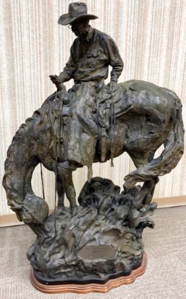 Bruce Greene, Green, Wall Street From a Saddle Seat Bronze Sculpture ...