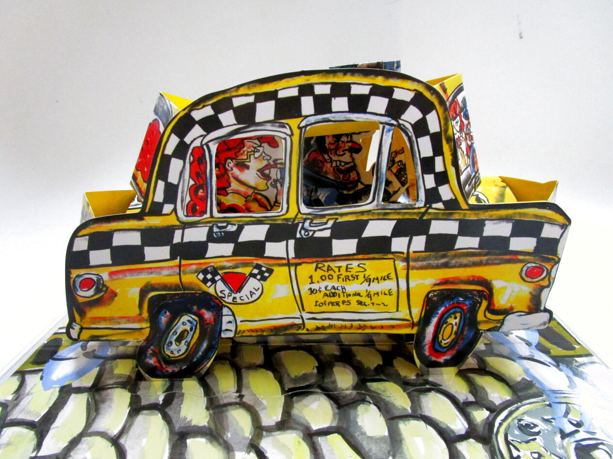 Taxi Pop-Up 3-D 2004 by Red Grooms - For Sale on Art Brokerage