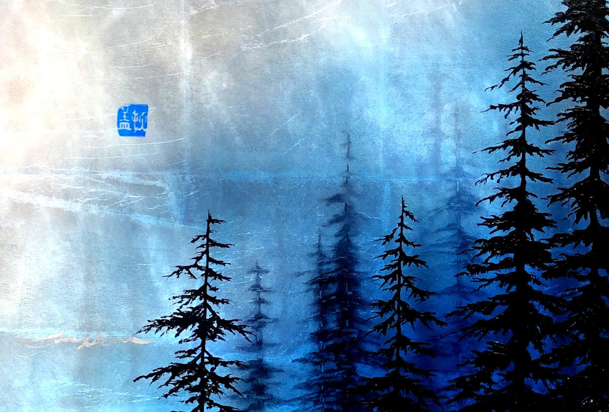 Blue Winter 2017 Mixed Media 12x17 by Patrick Guyton