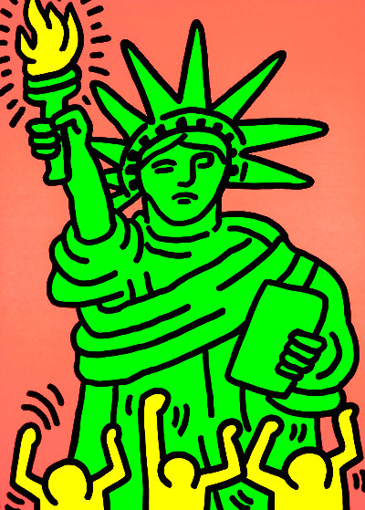 United Nations International Volunteer Day 1988 HS by Keith Haring
