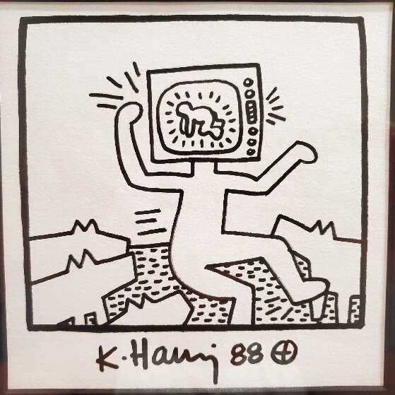 Untitled Pop Art Portrait 1988 Drawing by Keith Haring - For Sale on ...