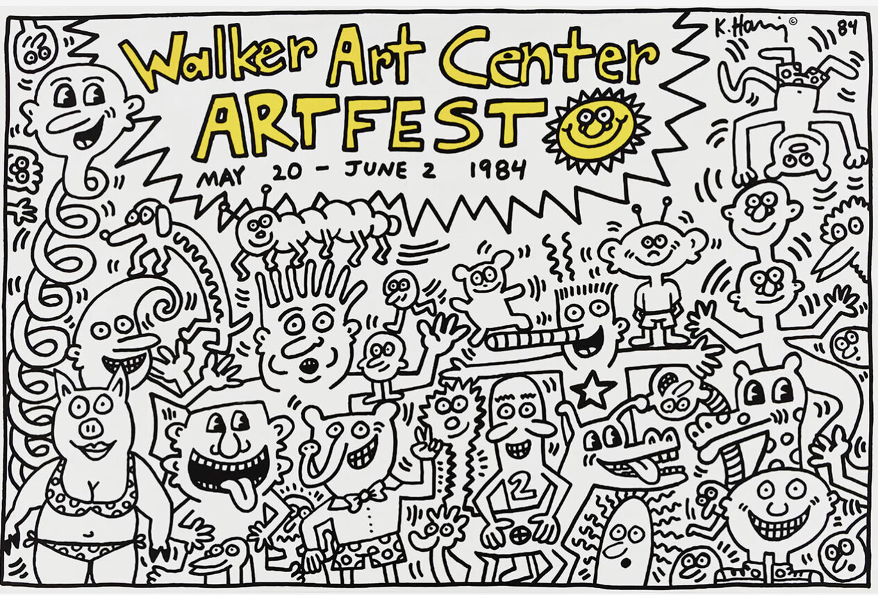 Walker Art Center Artfest 1984 Framed Lithograph Poster 24x36 by Keith ...