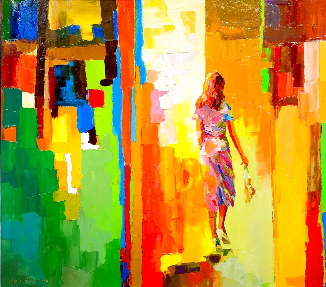 Paesendo Acrylic on Linen by Don Hazen - For Sale on Art Brokerage