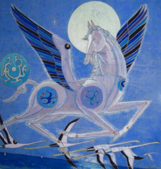 Bright Moon 2005 Acrylic by He Neng - For Sale on Art Brokerage