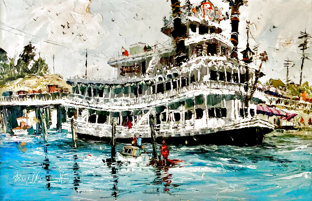 Reuben E. Lee (Riverboat) 1970 Oil on Canvas 48x60 by Paul Blaine ...