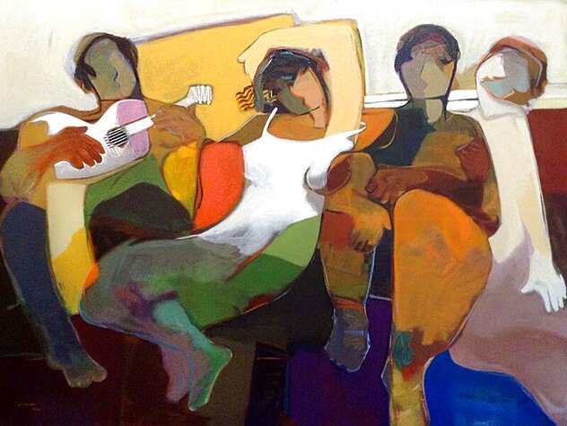 Tulip Dance Framed Limited Edition Lithograph 36x36 by Abrishami Hessam ...