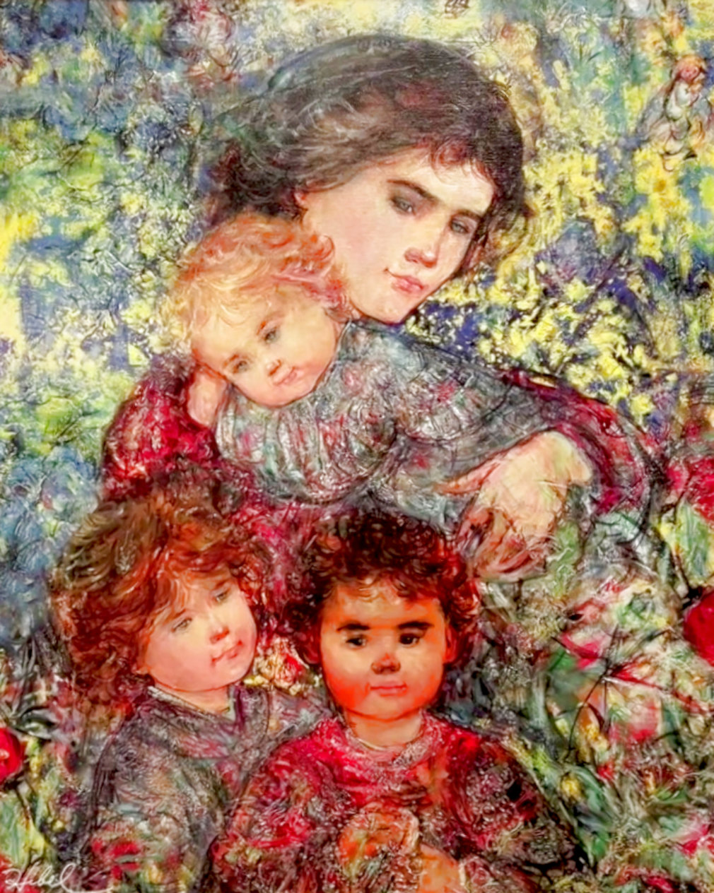 Untitled Portrait 1980 Oil on Canvas by Edna Hibel - For Sale on Art ...