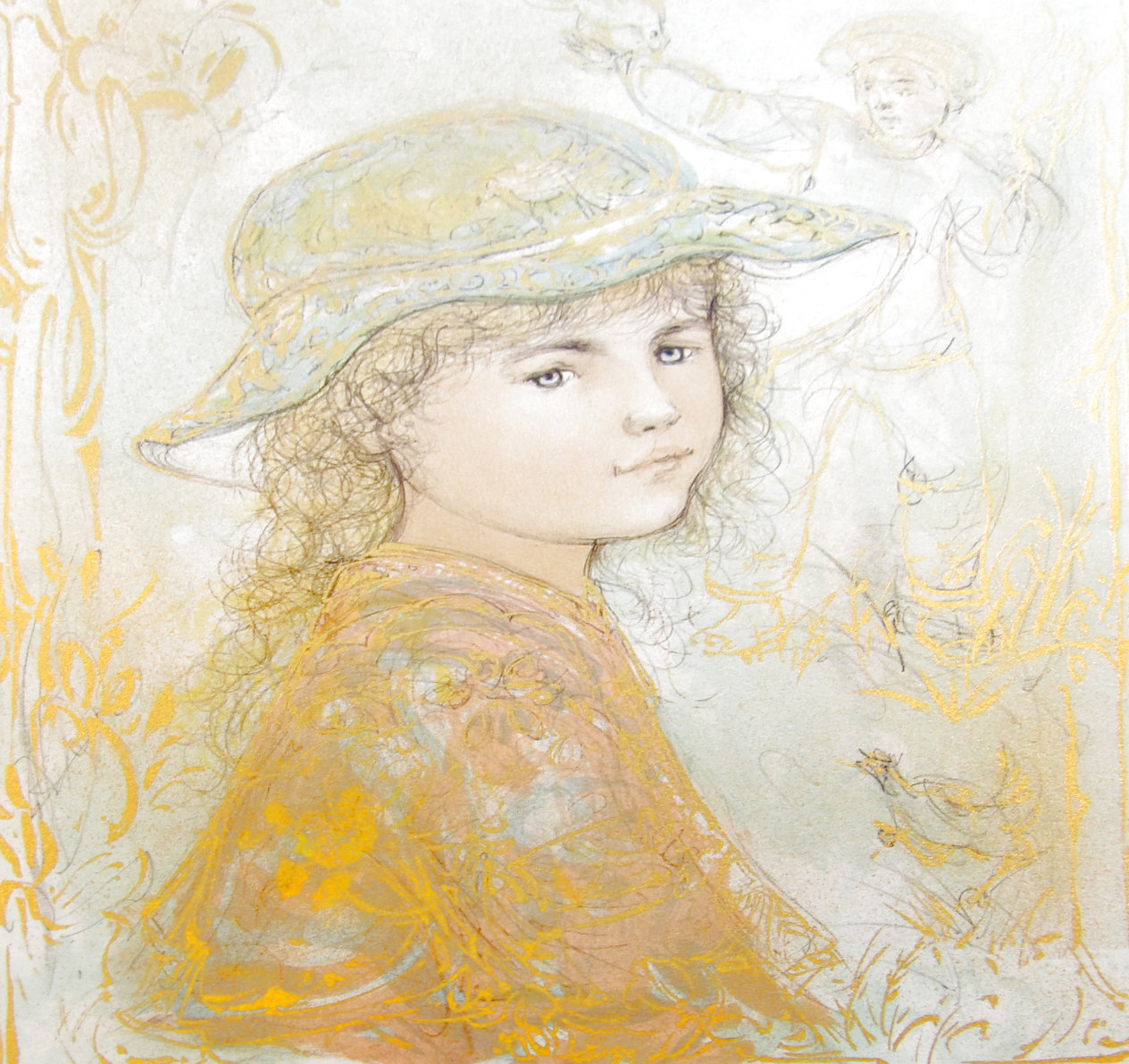 Marissa (Innocence) 1990 Lithograph 14x13 by Edna Hibel - For Sale on ...