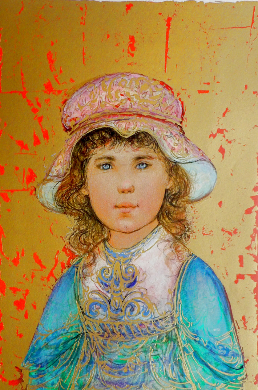 Diedre 1992 Lithograph 14x11 by Edna Hibel - For Sale on Art Brokerage