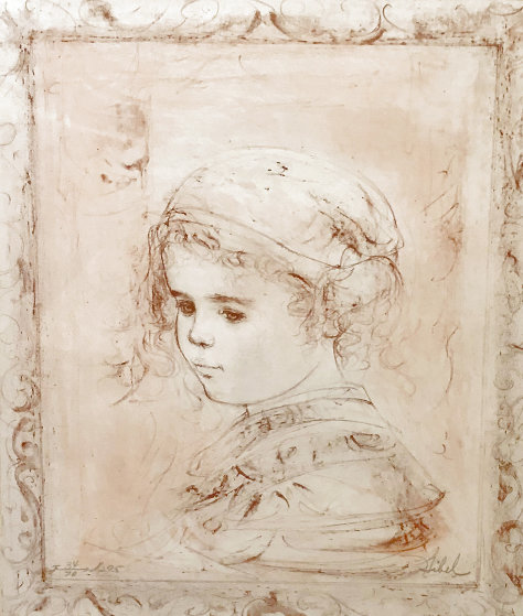 Untitled Portrait Limited Edition Lithograph by Edna Hibel - For Sale ...