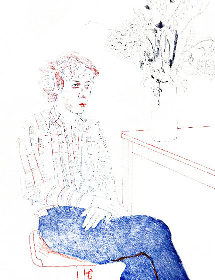 Gregory 1974 Etching 36x28 by David Hockney - For Sale on Art Brokerage
