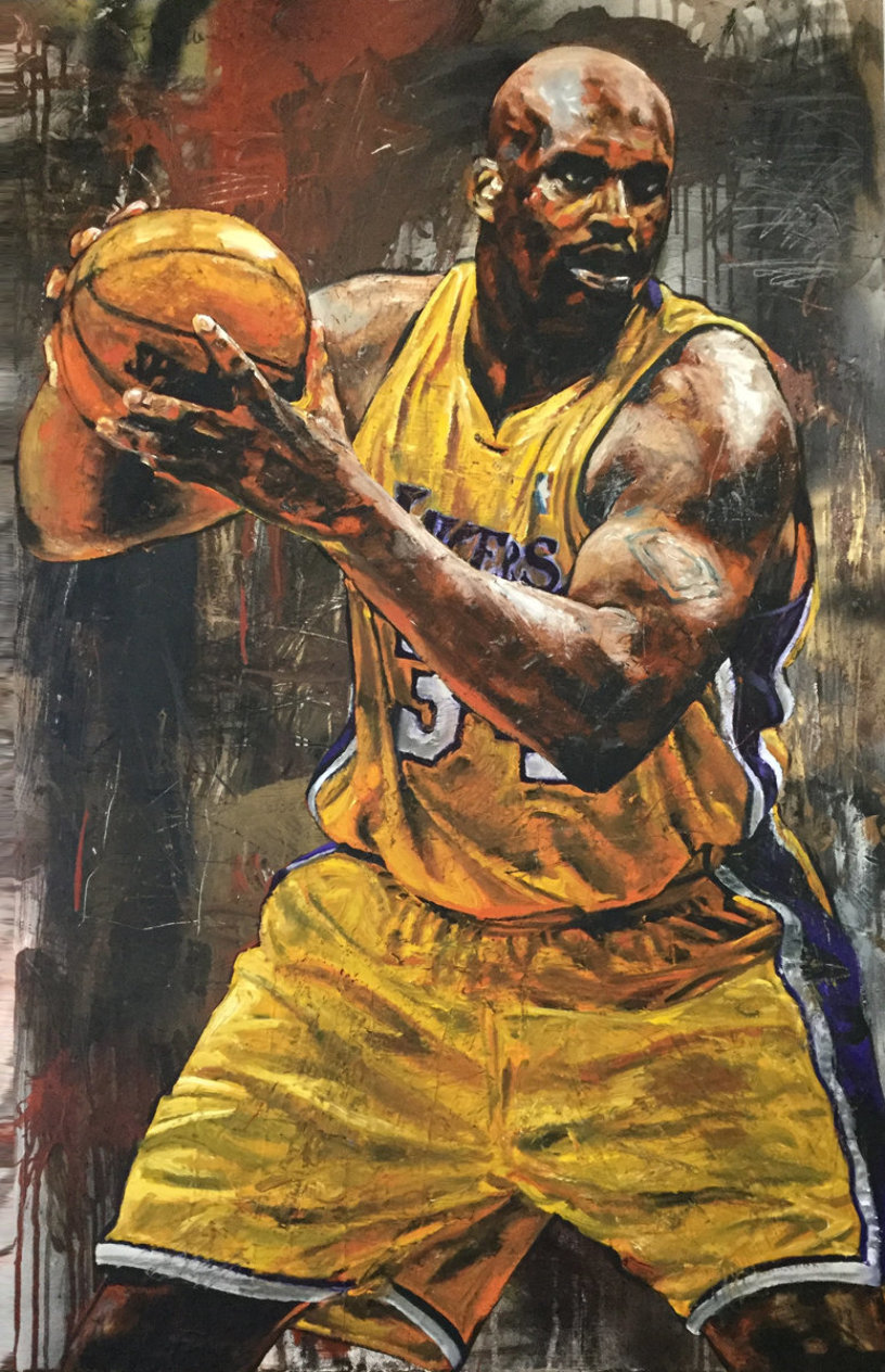 Stephen Holland , Shaq , original painting, portrait by Stephen Holland ...