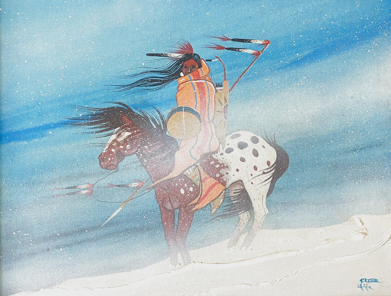 Traveling Warrior 1985 Acrylic on Canvas by Rance Hood - For Sale on ...