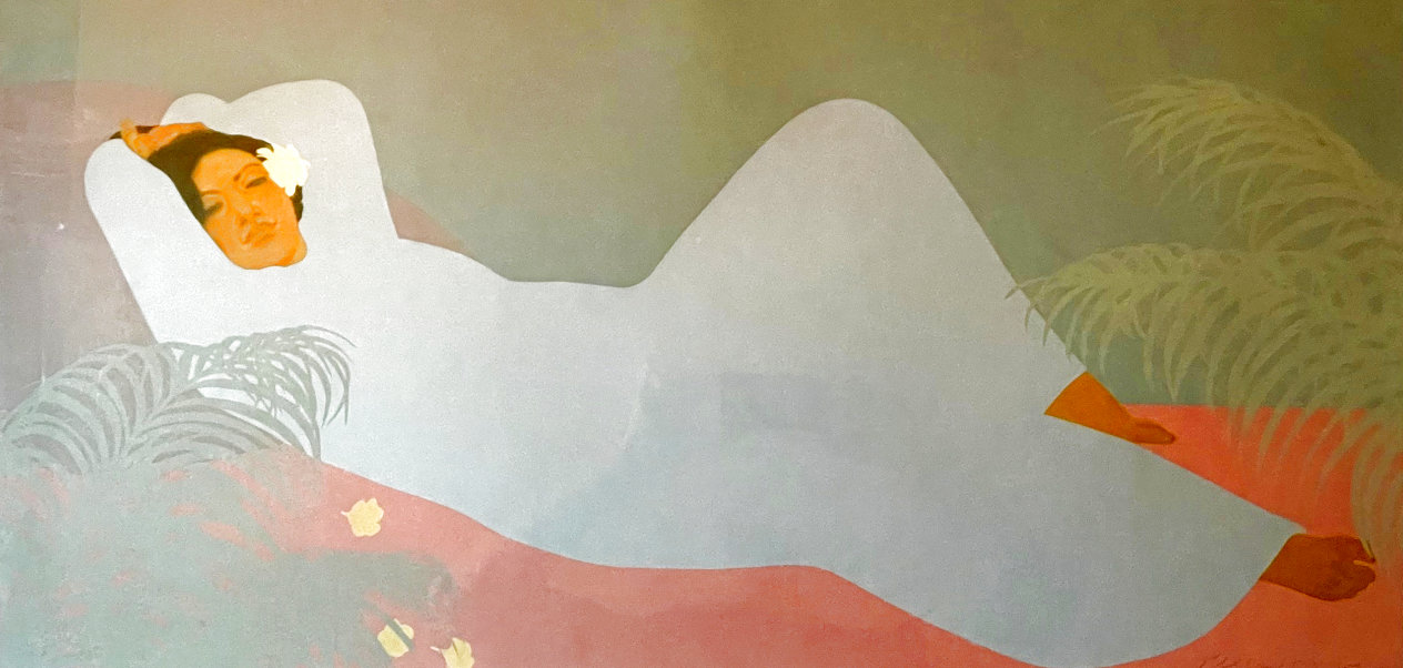 Pua Melia Series: Pua Aloalo 1984 Serigraph 20x37 by Pegge Hopper - For ...