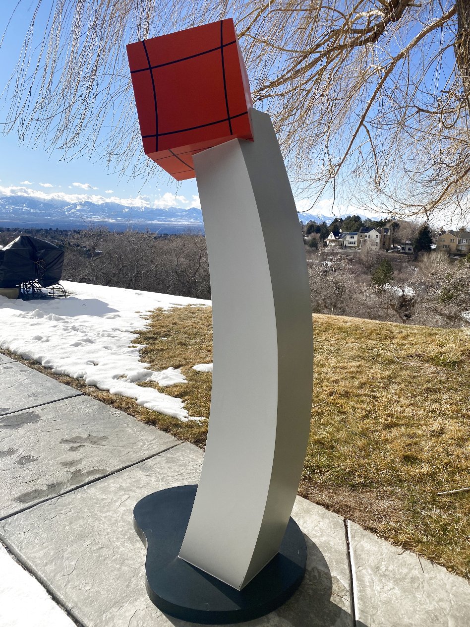 Untitled Abstract Unique Metal Sculpture 1992 86 in by Brad Howe - For ...