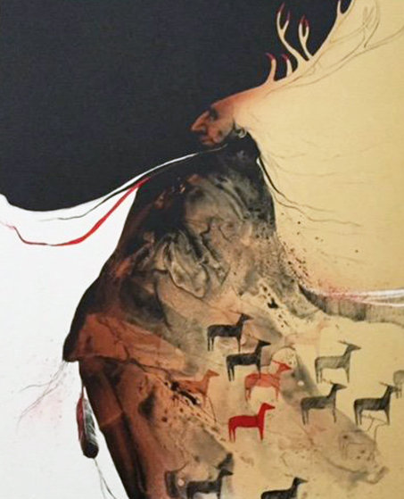 Elk Dreamer 1980 WP by Frank Howell - For Sale on Art Brokerage